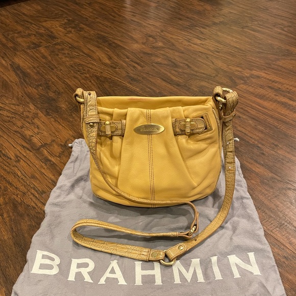 Brahmin | Bags | Brahmin Yellow Crossbody | Poshmark
